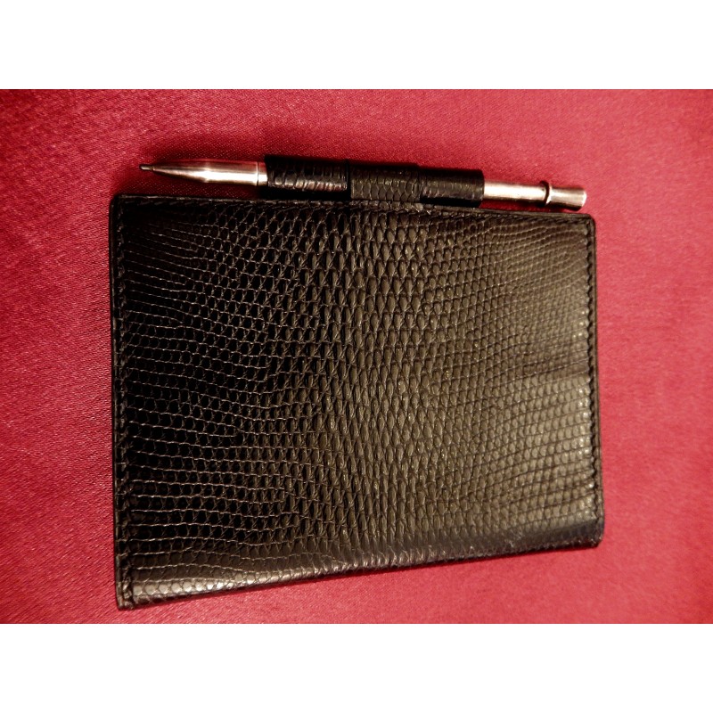 Agenda lézard Hermès petit modele, stylo argent