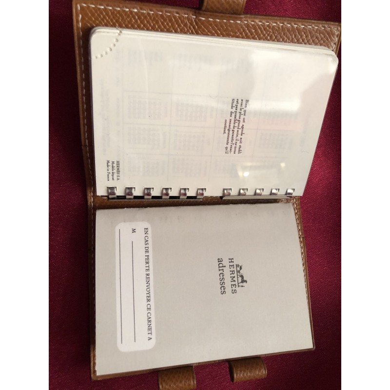 Agenda Hermès PM stylo bille argent