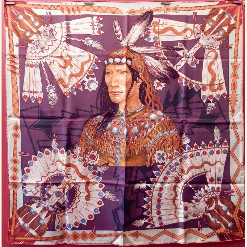 Carré foulard Hermès Cosmogonie apache